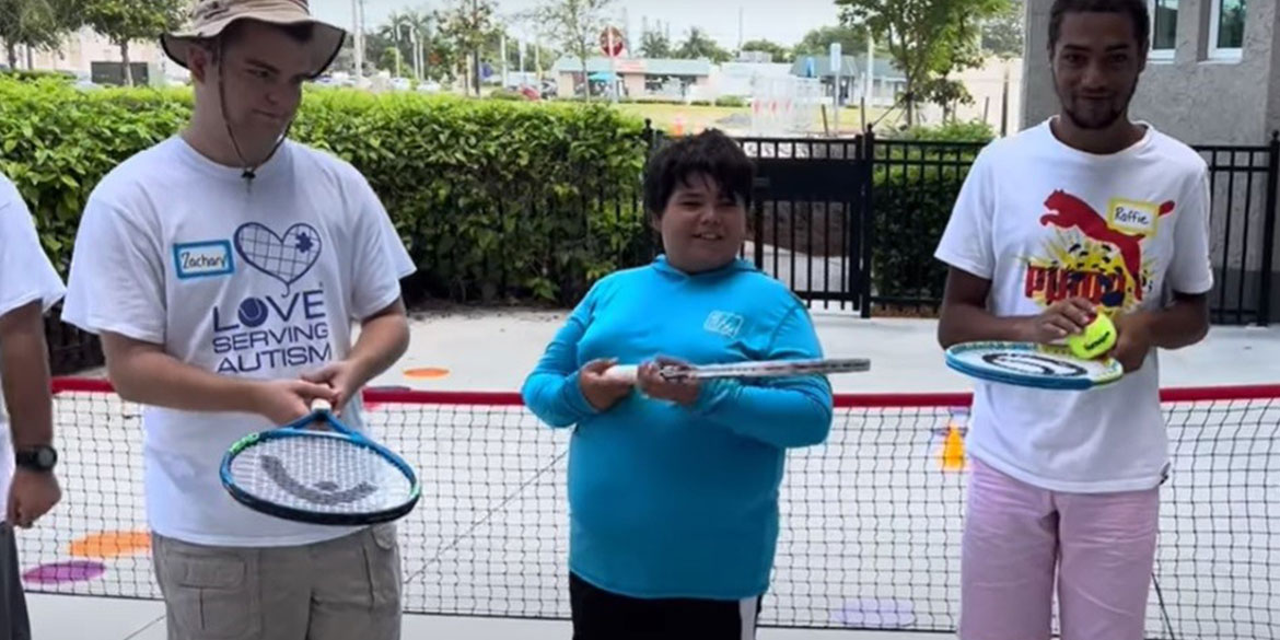 Adaptive tennis: The 'centipede' drill
