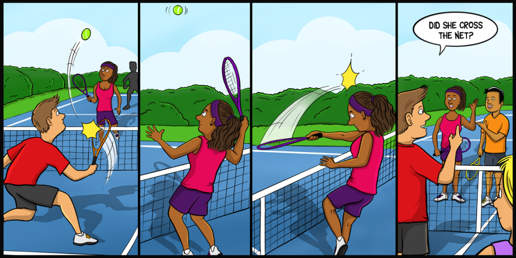 Racquet crosses the net Do I lose the point?