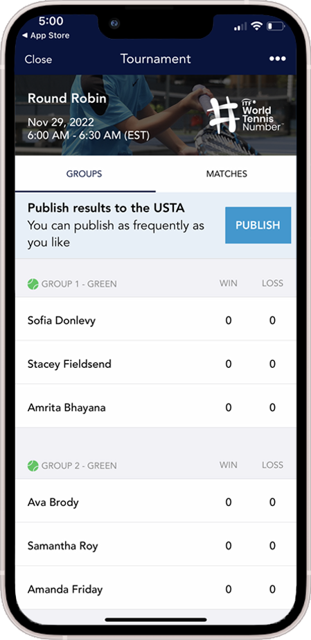 USTA | iOS & Android Mobile Apps