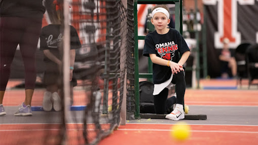 UNO Mavericks Tennis Teams Incorporate Ball Kids During Matches