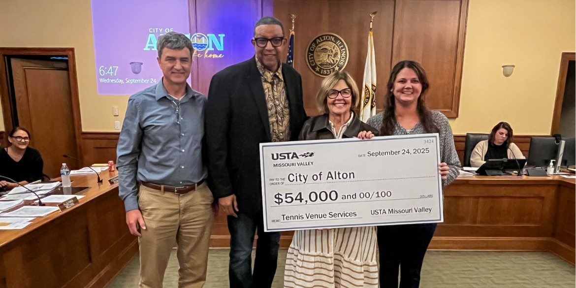 Alton's Gordon Moore Park tennis courts refreshed through collaboration ...
