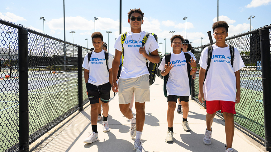 2024 Billie Jean King Cup players welcome NJTL kids for clinic at USTA ...