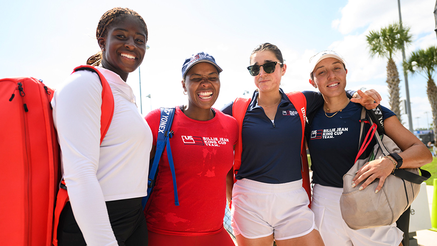 2024 Billie Jean King Cup players welcome NJTL kids for clinic at USTA ...