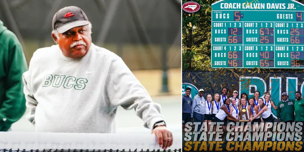 High School coach Calvin Davis Jr. has 38 trophies in the school case