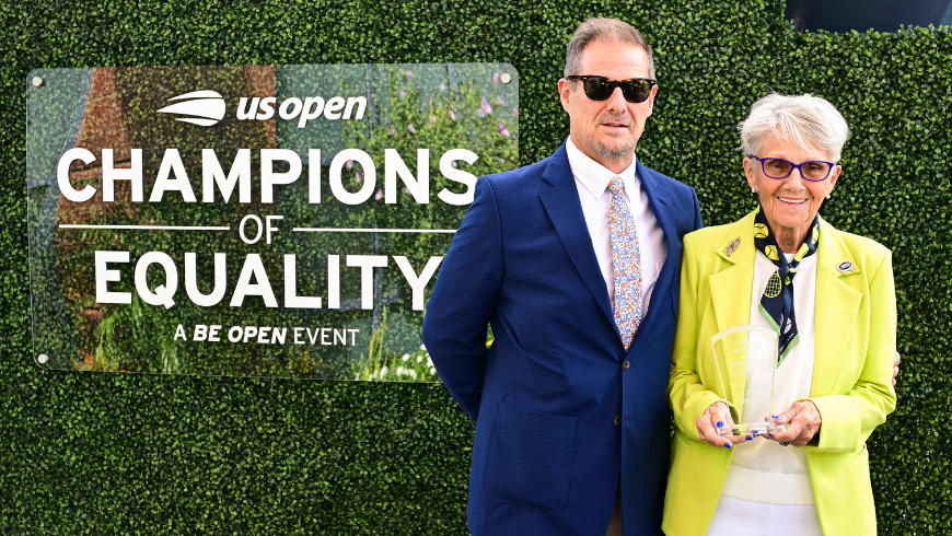 La pionera del tenis Jean Larrick fue celebrada en el US Open como ...